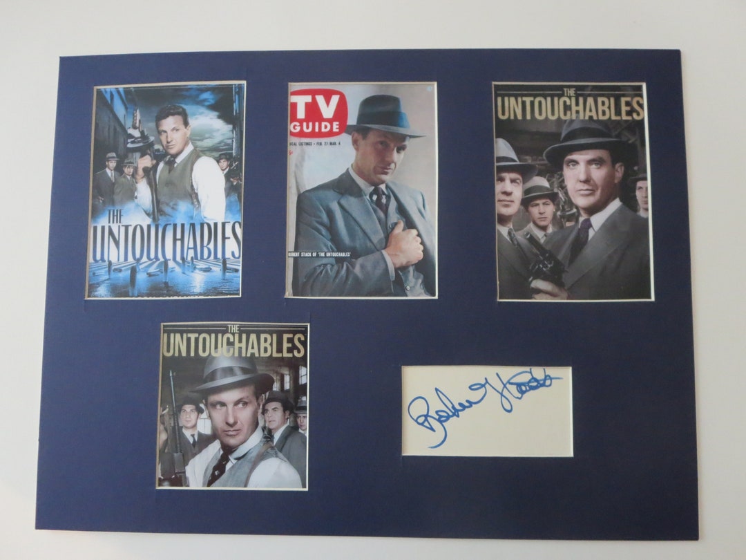 Robert Stack as Elliot Ness in "the Untouchables" and His Autograph - Etsy