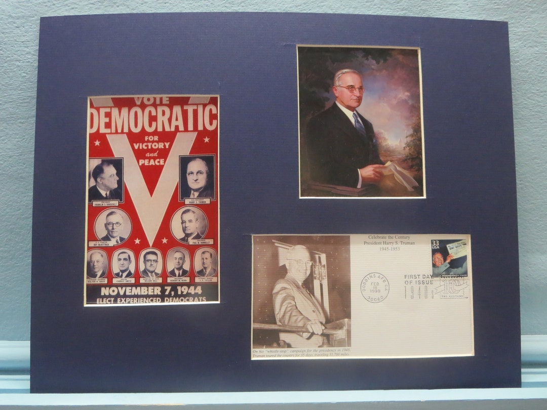 President Franklin D. Roosevelt and VP Candidate Harry Truman Defeat ...