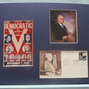 President Franklin D. Roosevelt and VP Candidate Harry Truman Defeat ...