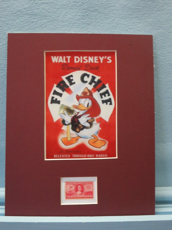 Donald Duck Salutes the Firemen of America Honored by the | Etsy