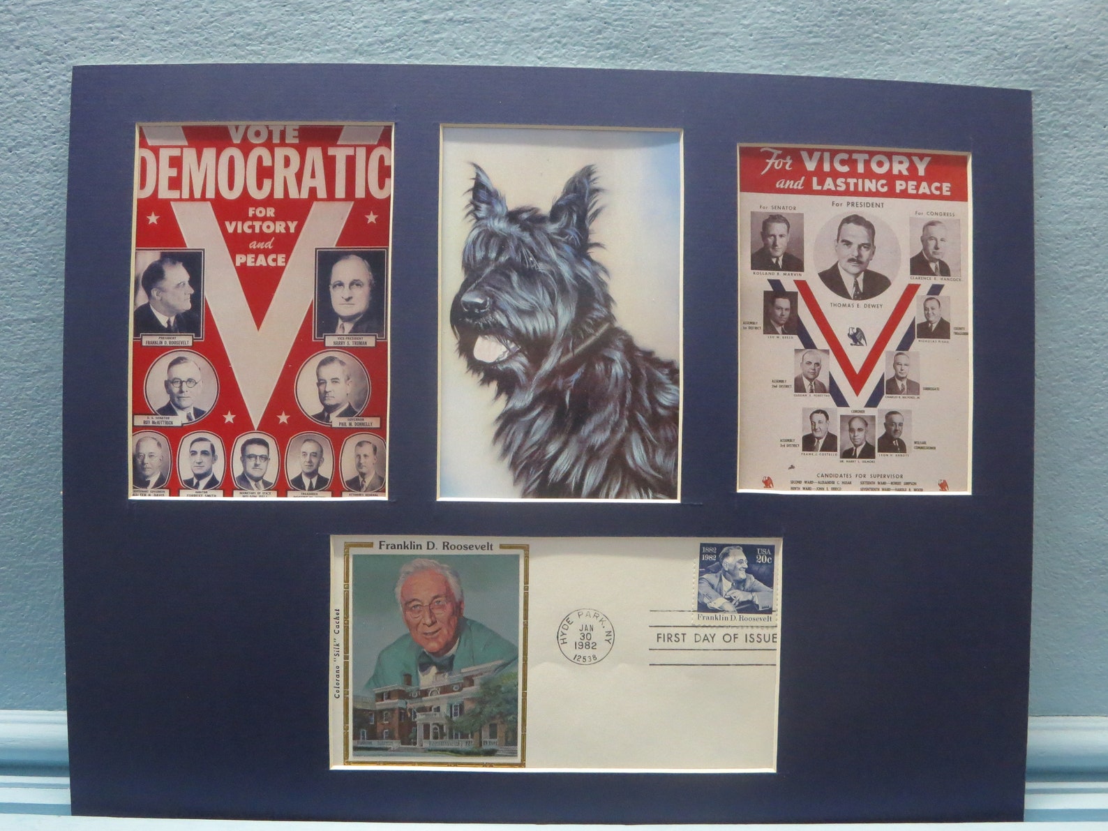 1944 Presidential Election FDR Vs. Thomas Dewey and Fala - Etsy
