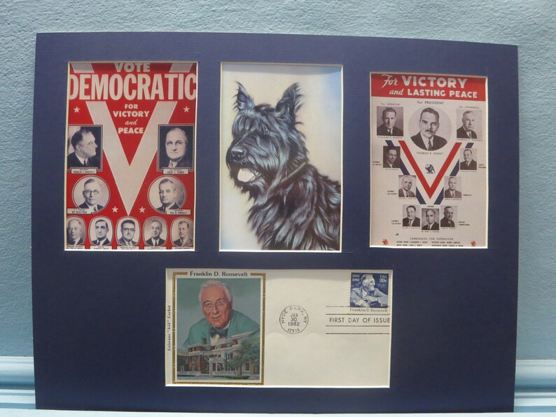 1944 Presidential Election FDR Vs. Thomas Dewey and Fala - Etsy