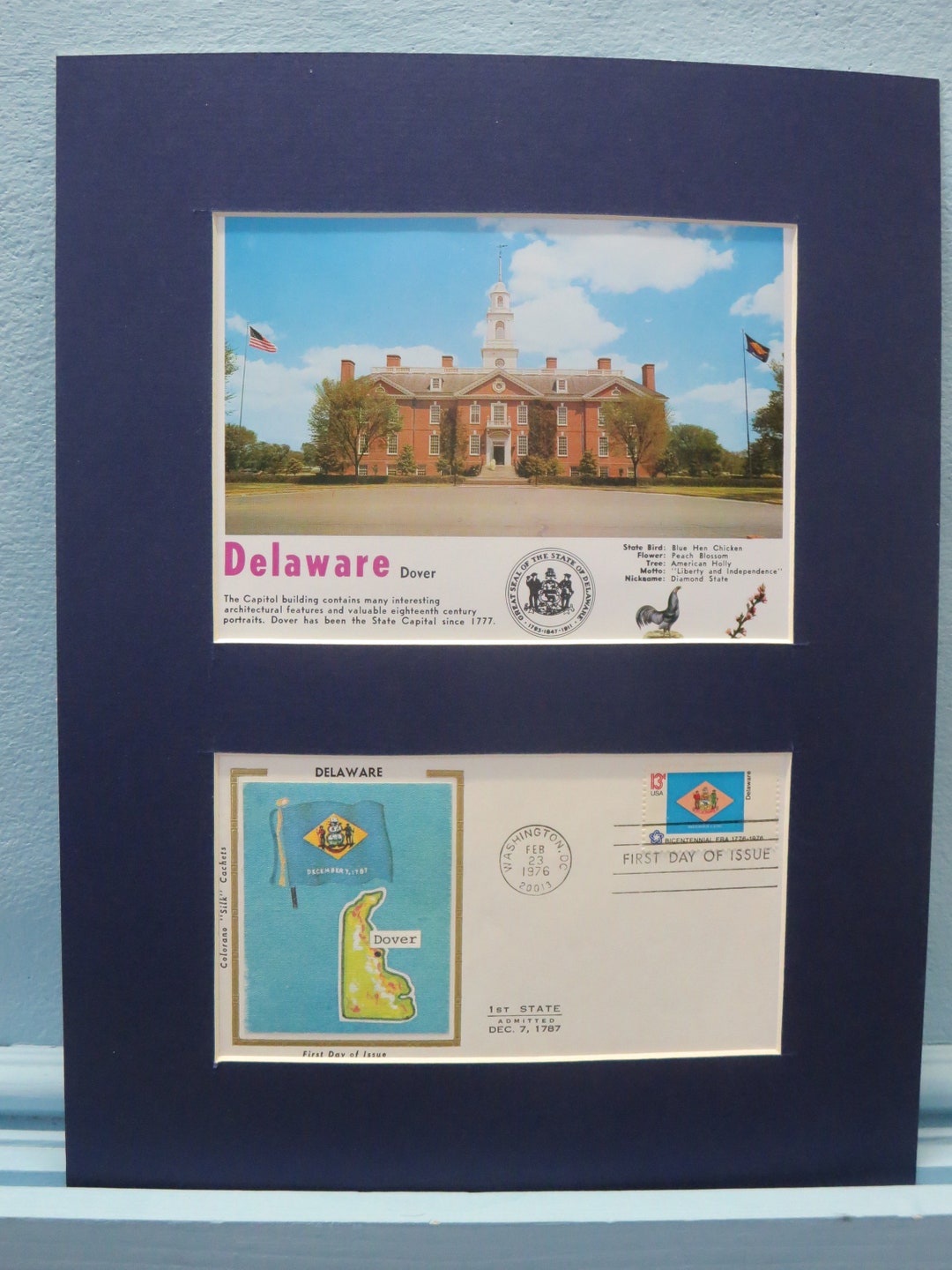 Honoring Delaware and Its State Capitol at Dover & First Day Cover of ...