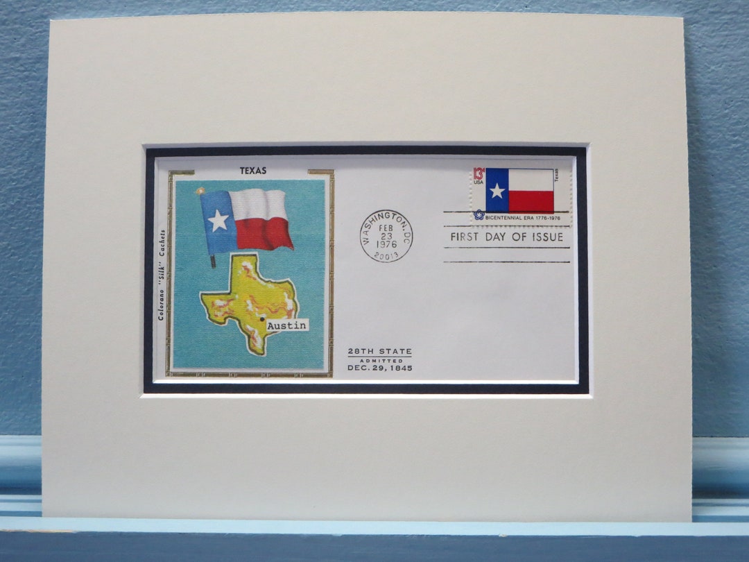 Texas Joins the Union as the 28th State & First Day Cover of Texas ...