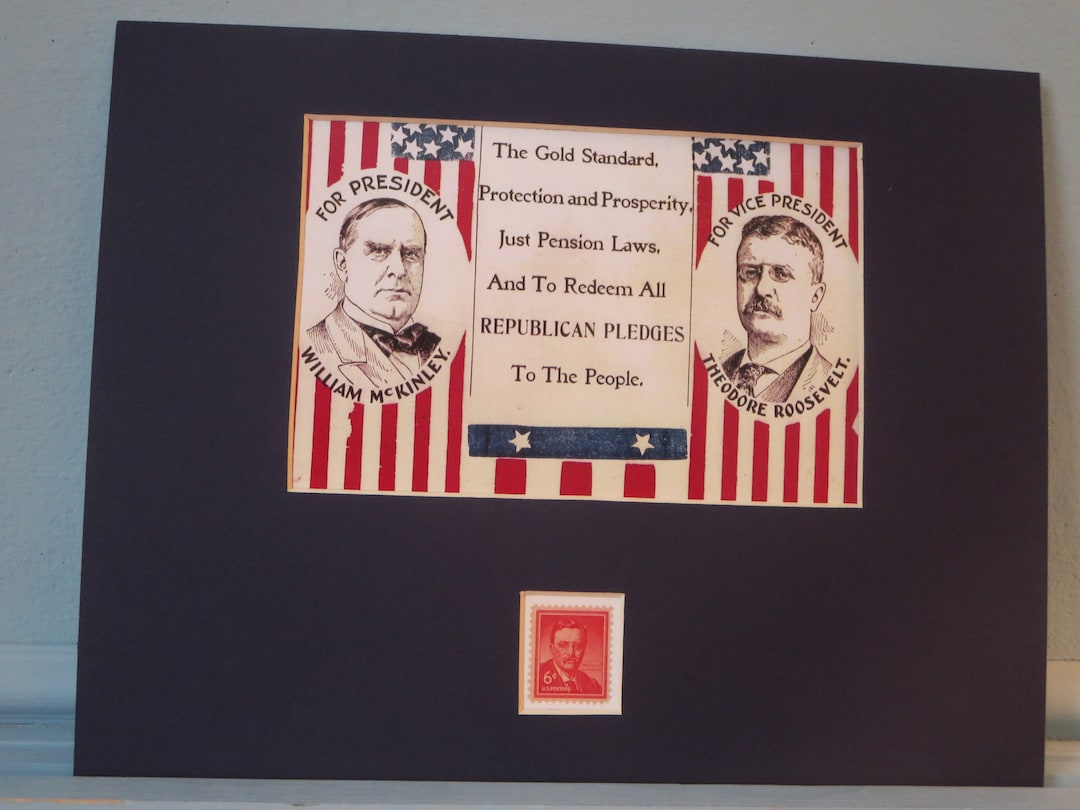 The 1900 Presidential Election - William Mckinley and Running Mate ...