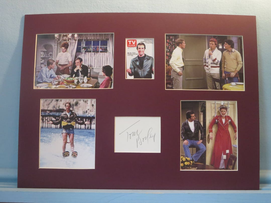 Ron Howard in "happy Days" Signed by Tom Bosley Aka Howard Cunningham ...