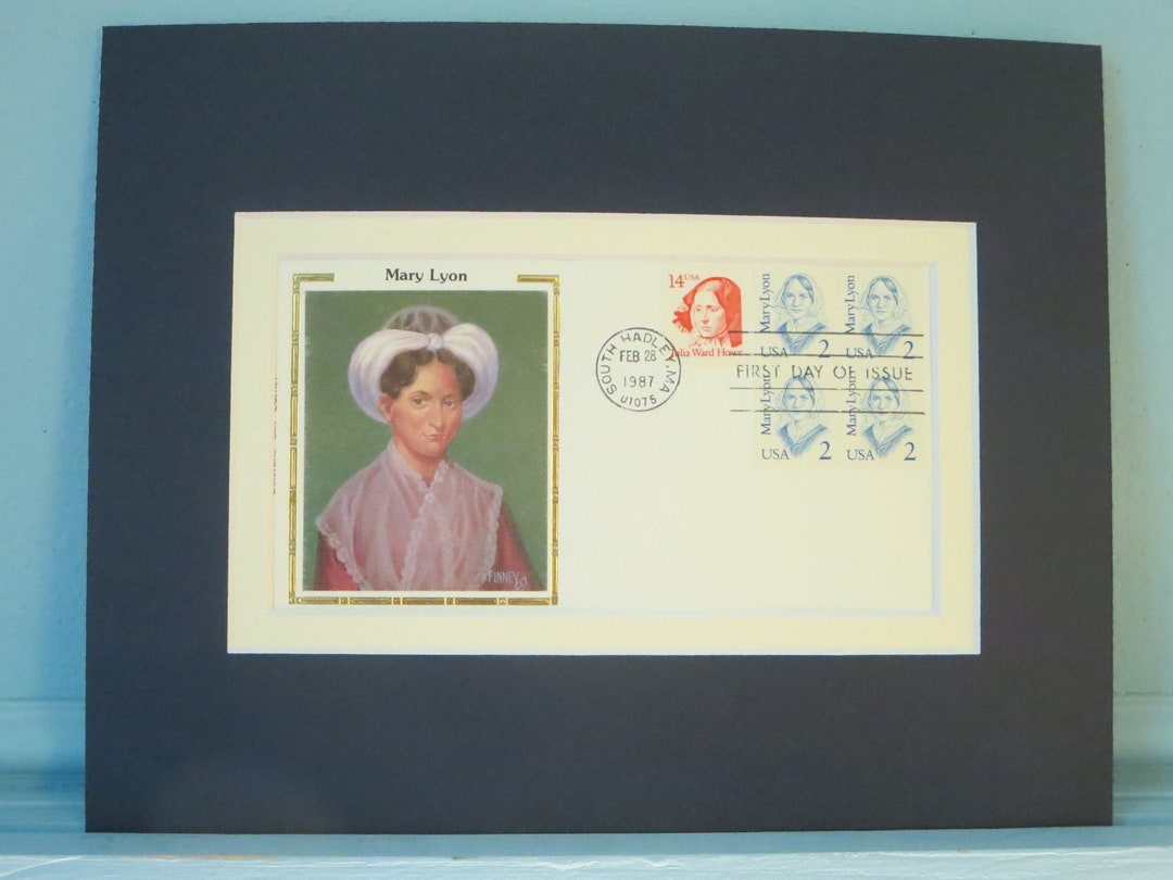Mary Lyon - Founder of Mount Holyoke College in 1837 & First Day Cover ...
