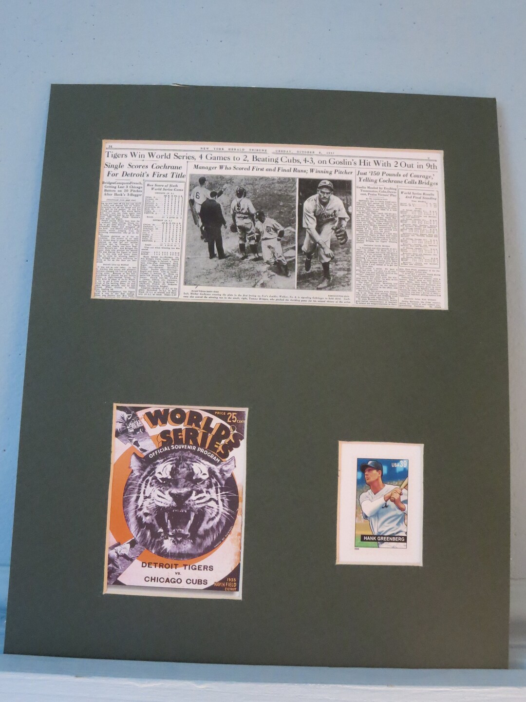 Detroit Tigers Led by Hank Greenberg, Mickey Cochrane and Charley ...
