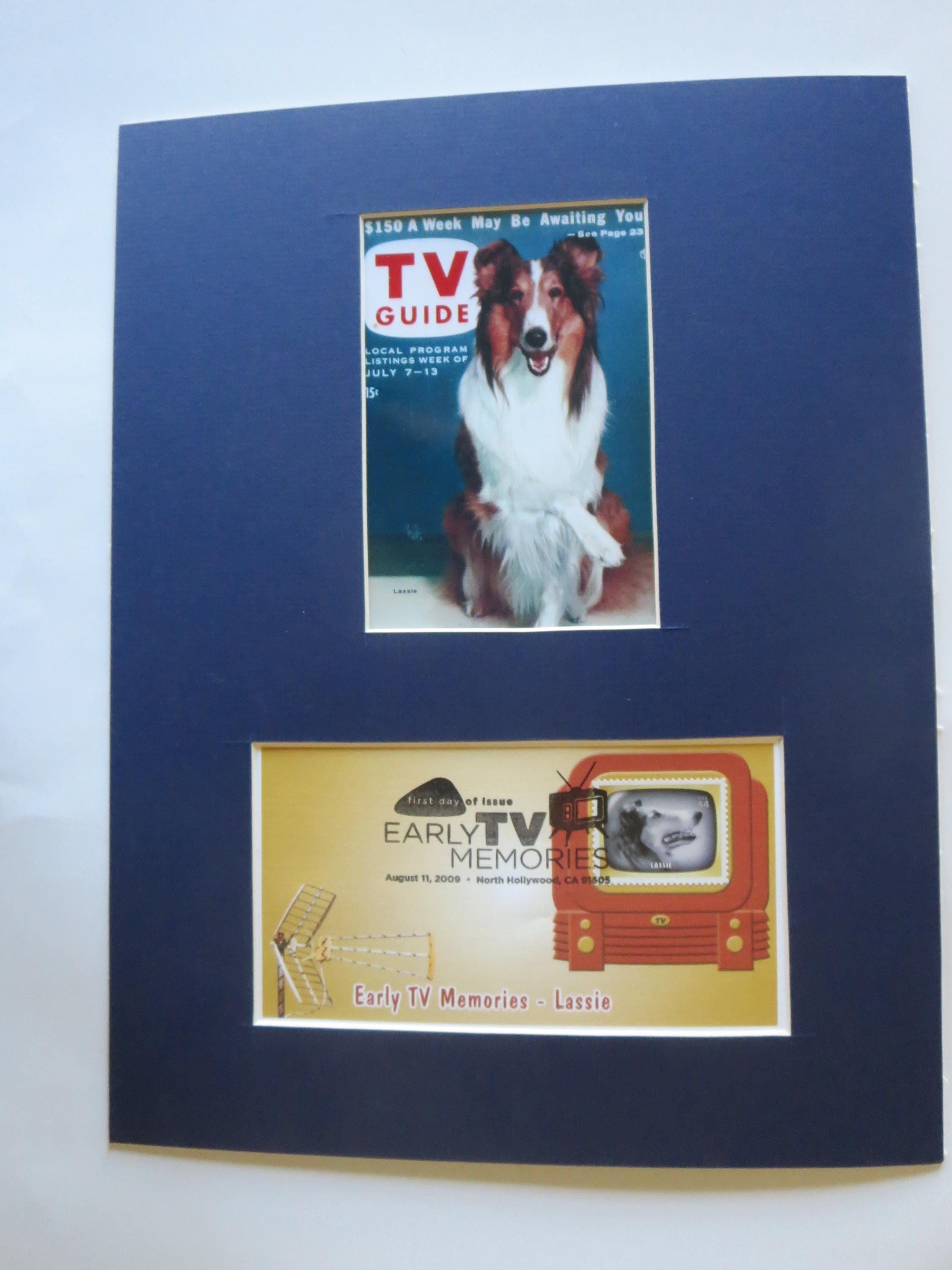 Lassie - the TV Show - and First Day Cover of the Lassie TV Show Stamp ...