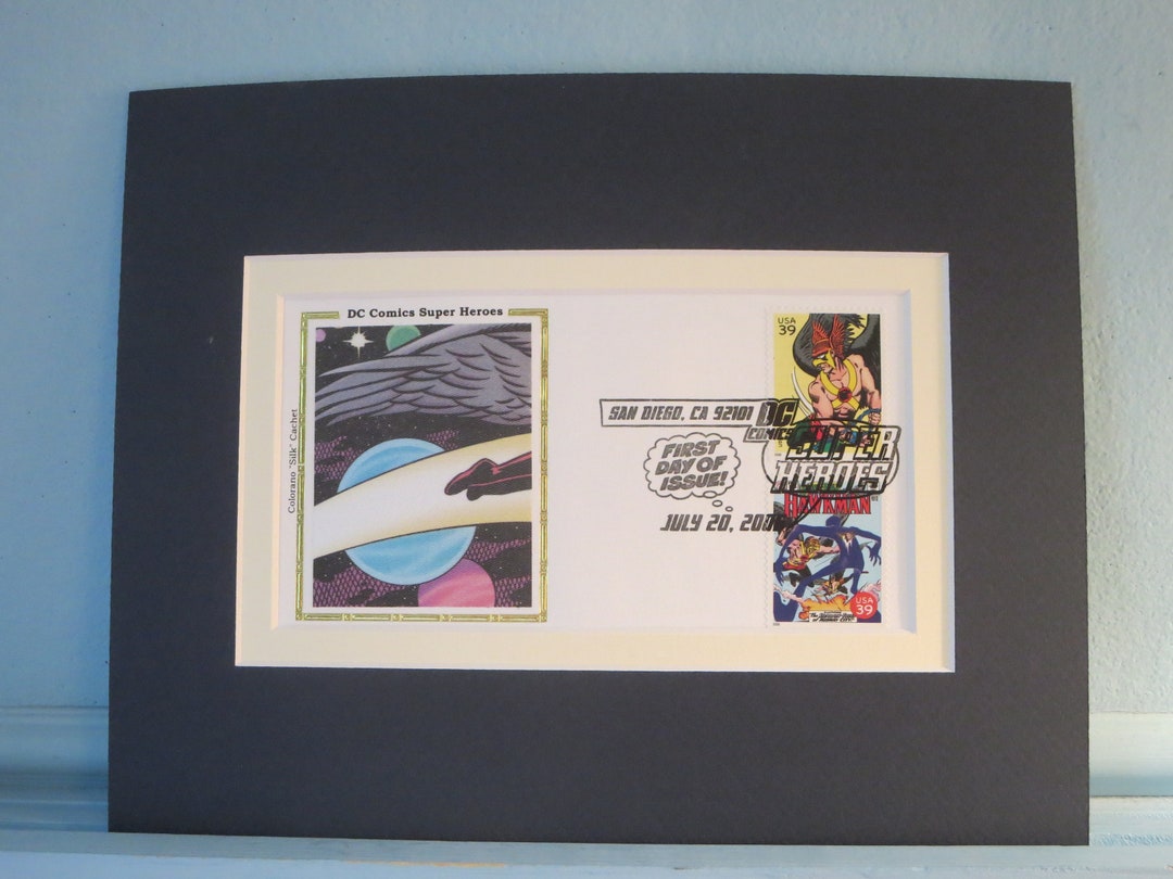 DC Comic Book Superhero Hawkman and the First Day Cover of His Own ...