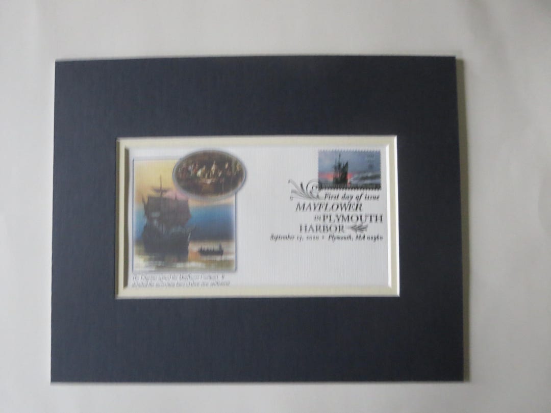 The Mayflower Pilgrims Sail to America and Land on Plymouth Rock ...