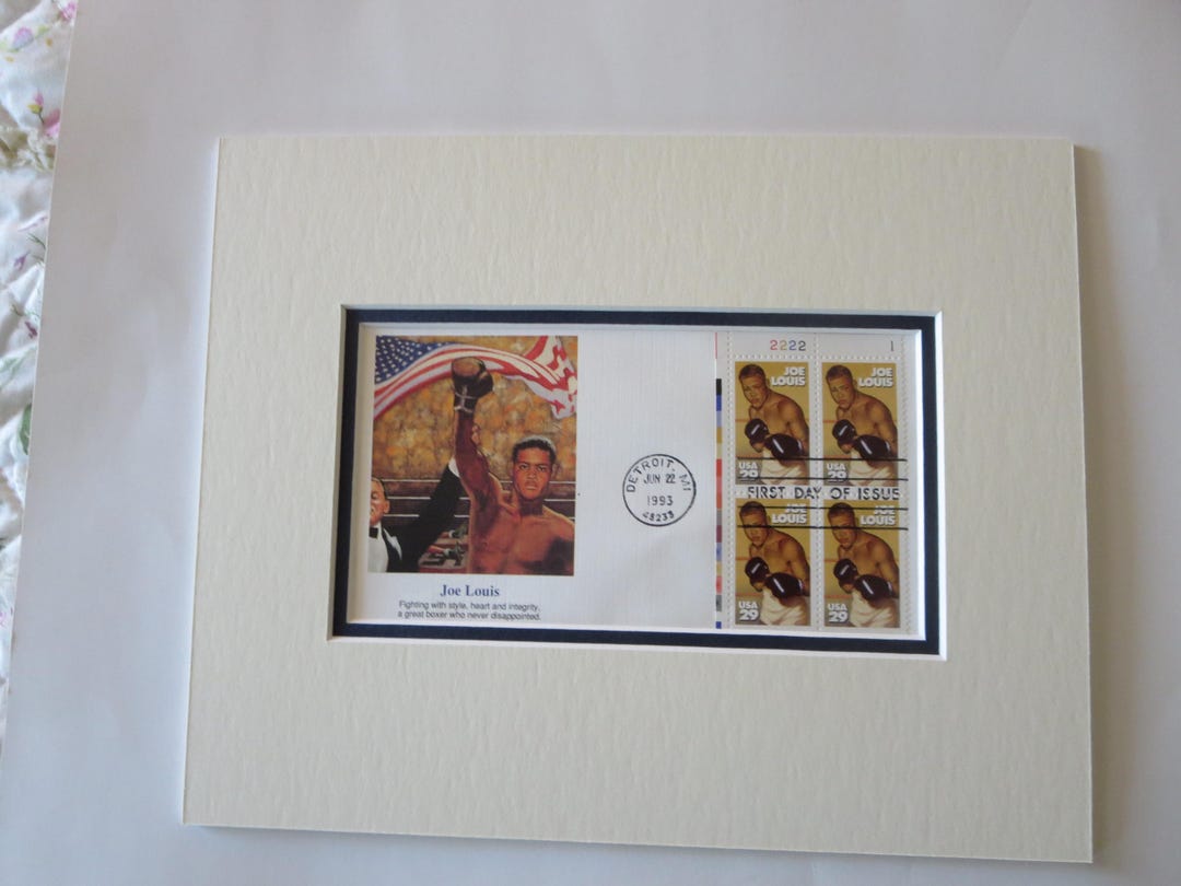 Heavyweight Champion Joe Louis & First Day Cover of His Own Stamp - Etsy