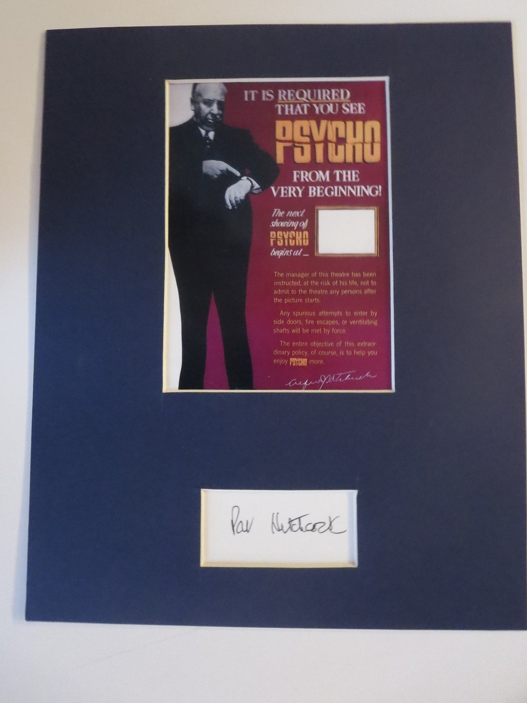 Alfred Hitchcock's psycho & Pat Hitchcock - Etsy