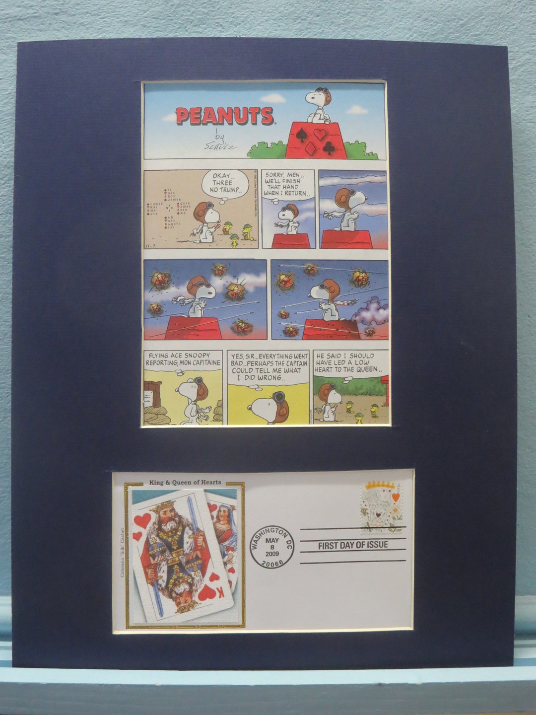 Peanuts - Snoopy and Woodstock Playing Bridge & First Day Cover of King ...
