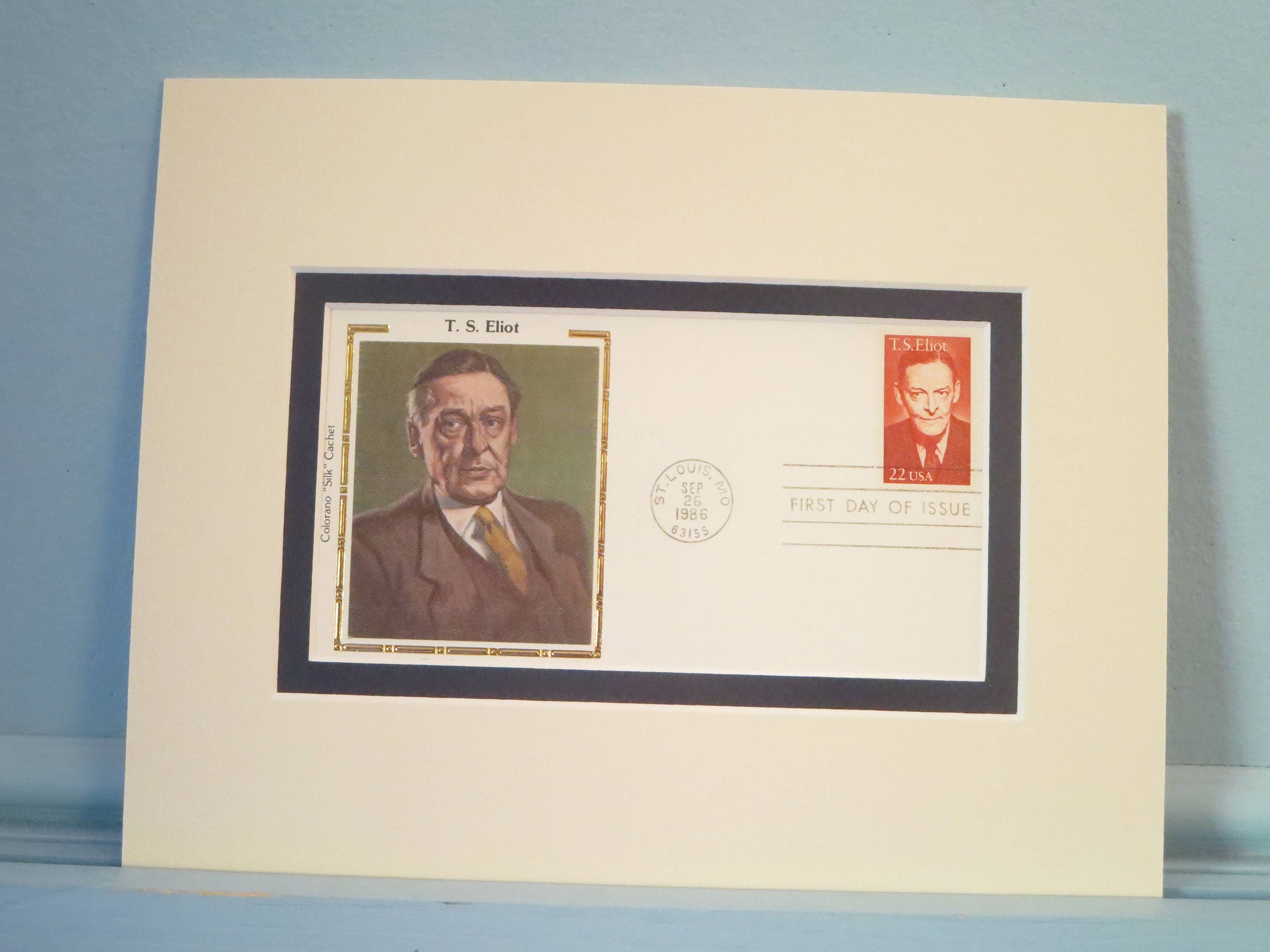 T.S. Eliot - Famed English Poet Honored by the First Day Cover of His ...