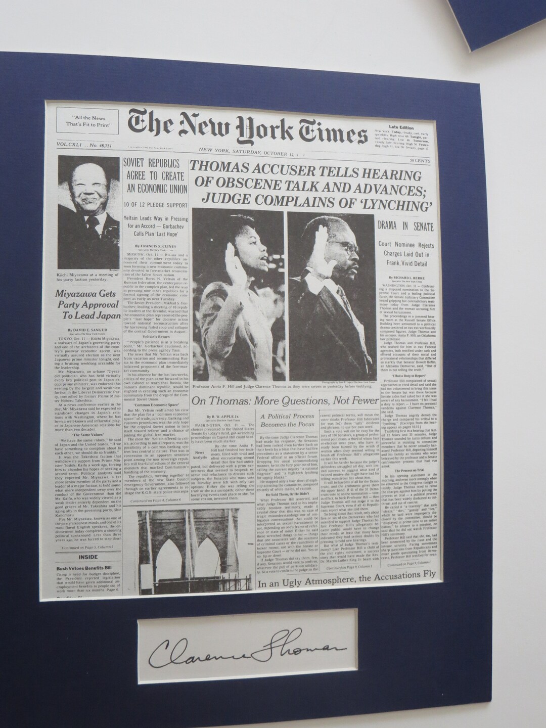 Anita Hill Confronts Clarence Thomas During His Confirmation Hearings ...