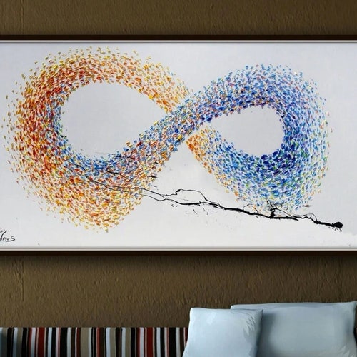 Abstract Painting 67 Infinity Symbol Feng Shui Cold - Etsy
