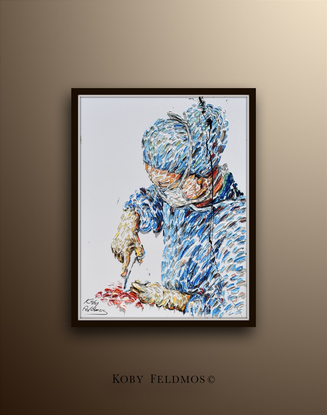 Female Surgeon 40" - Original Oil Painting, Surgical Procedure, Medical ...
