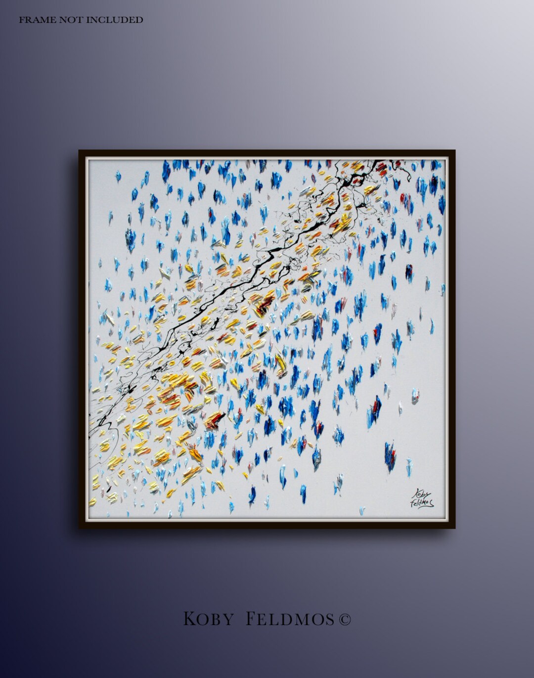 Painting 35" - Lightning - Abstract Painting Original Oil Painting on ...