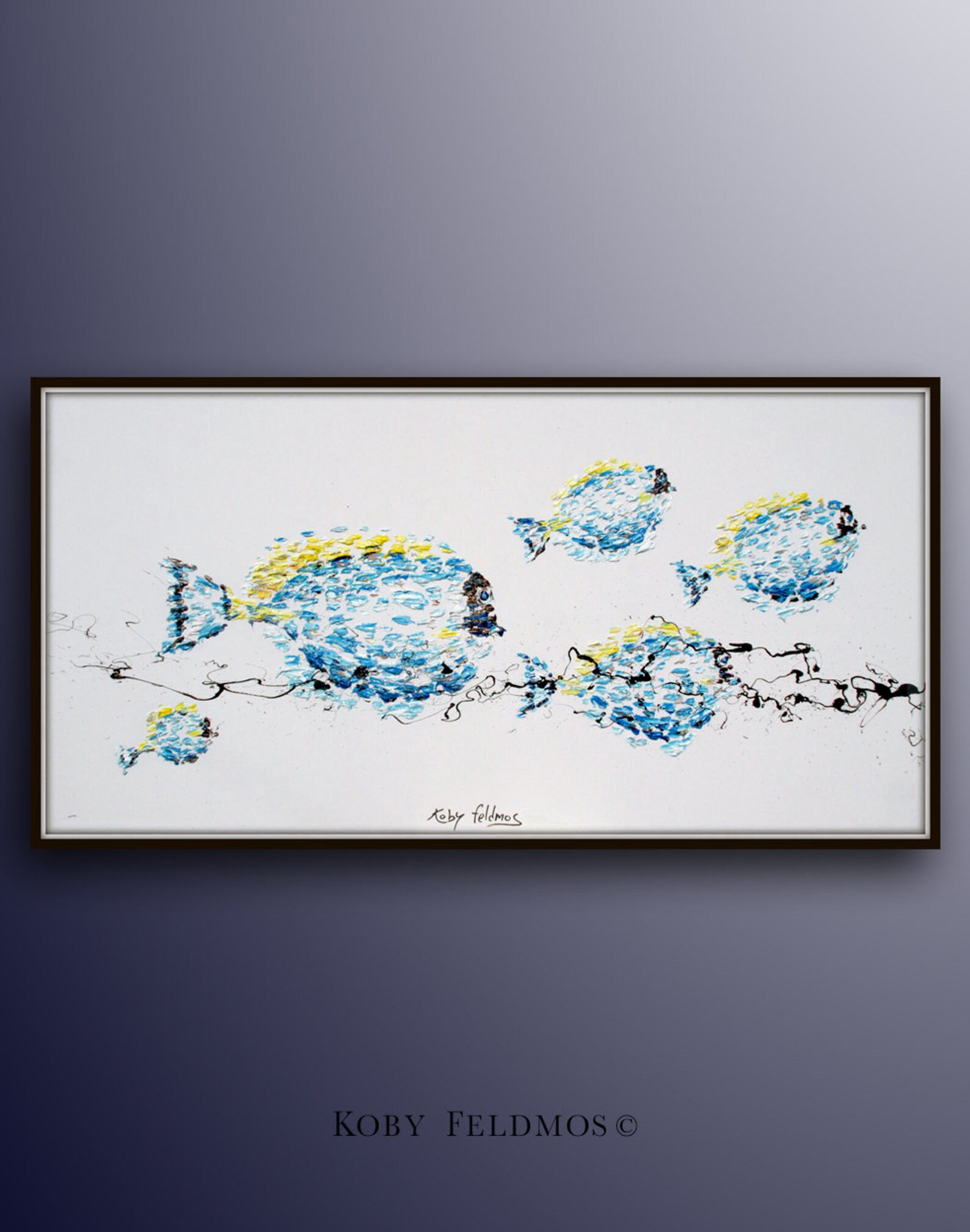 Blue Fish 55 Beautiful Swimming Blue Fish in the Ocean - Etsy