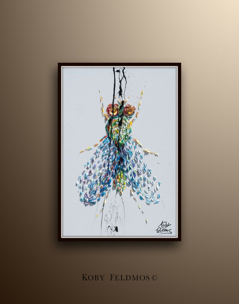 Fly Painting 40 Beautiful Artistic Textured Fly Bug | Etsy