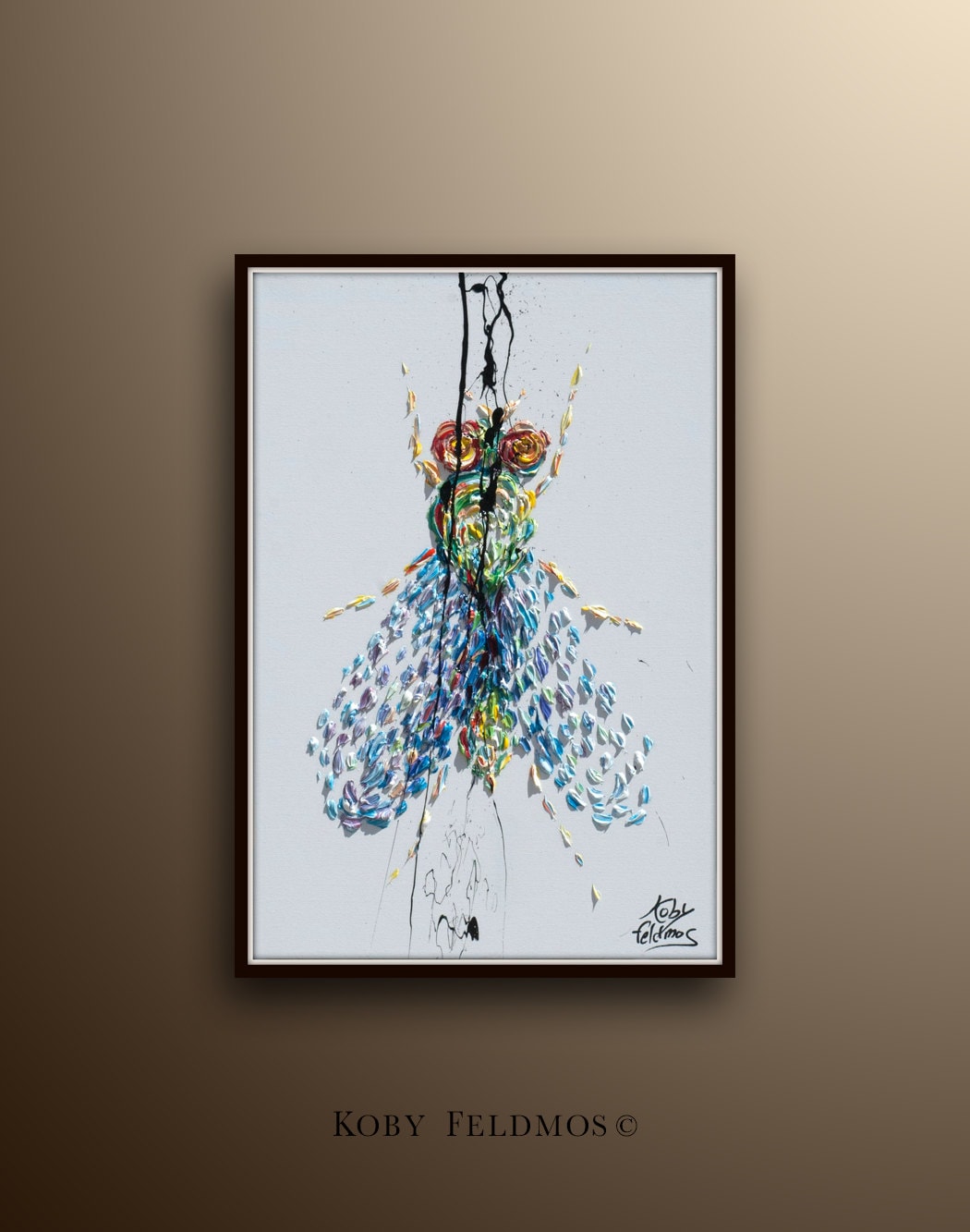 Fly painting 40 Beautiful Artistic textured fly bug | Etsy