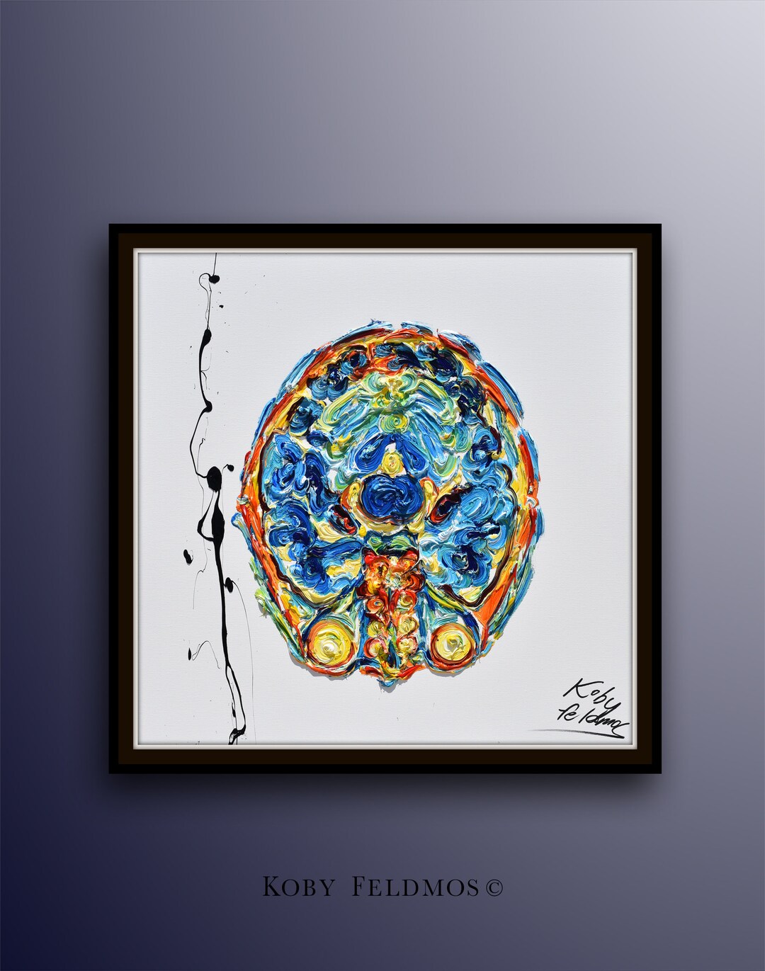 MRI Brain Painting 35 Original Oil Painting, MRI Scan, Luxury Office ...