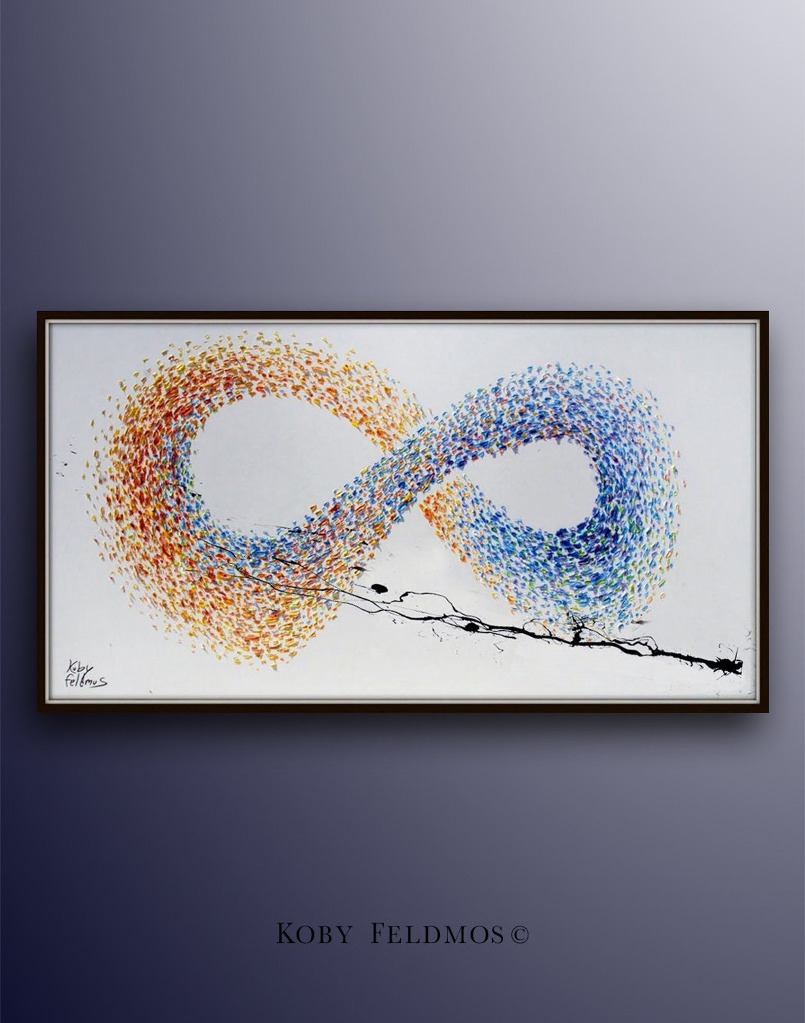 Abstract Painting 67 Infinity Symbol Feng Shui Cold - Etsy