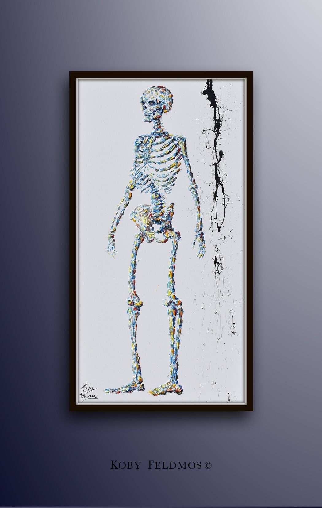 Skeleton 55 Original Artwork Oil Painting on Canvas for | Etsy