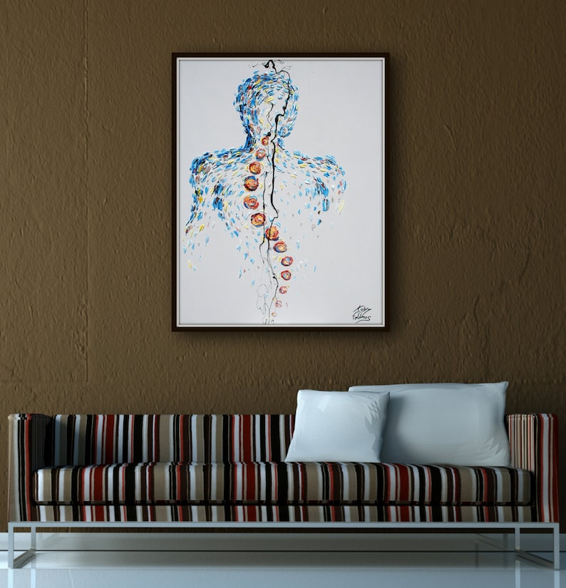 Abstract Art 40 Spine Vertebrae Painting Oil Painting on - Etsy
