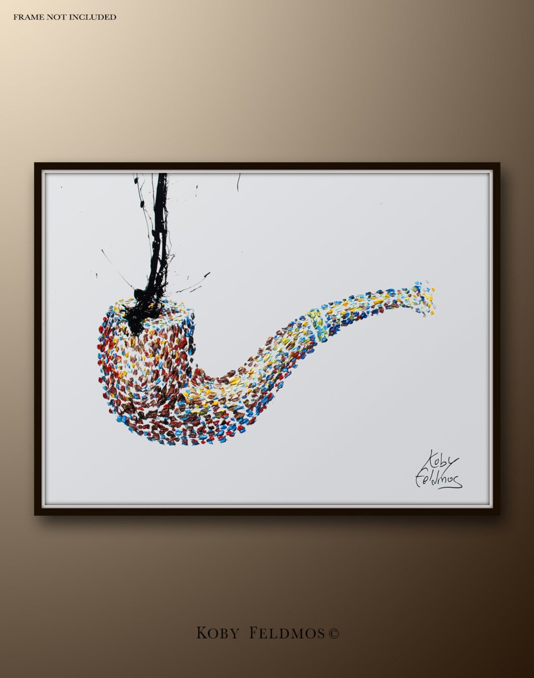 Painting 40 Vintage Smoking Pipe, Beautiful Original Oil Painting on ...