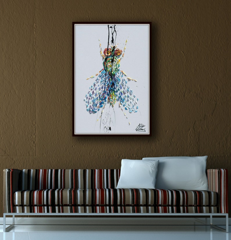 Fly Painting 40 Beautiful Artistic Textured Fly Bug | Etsy