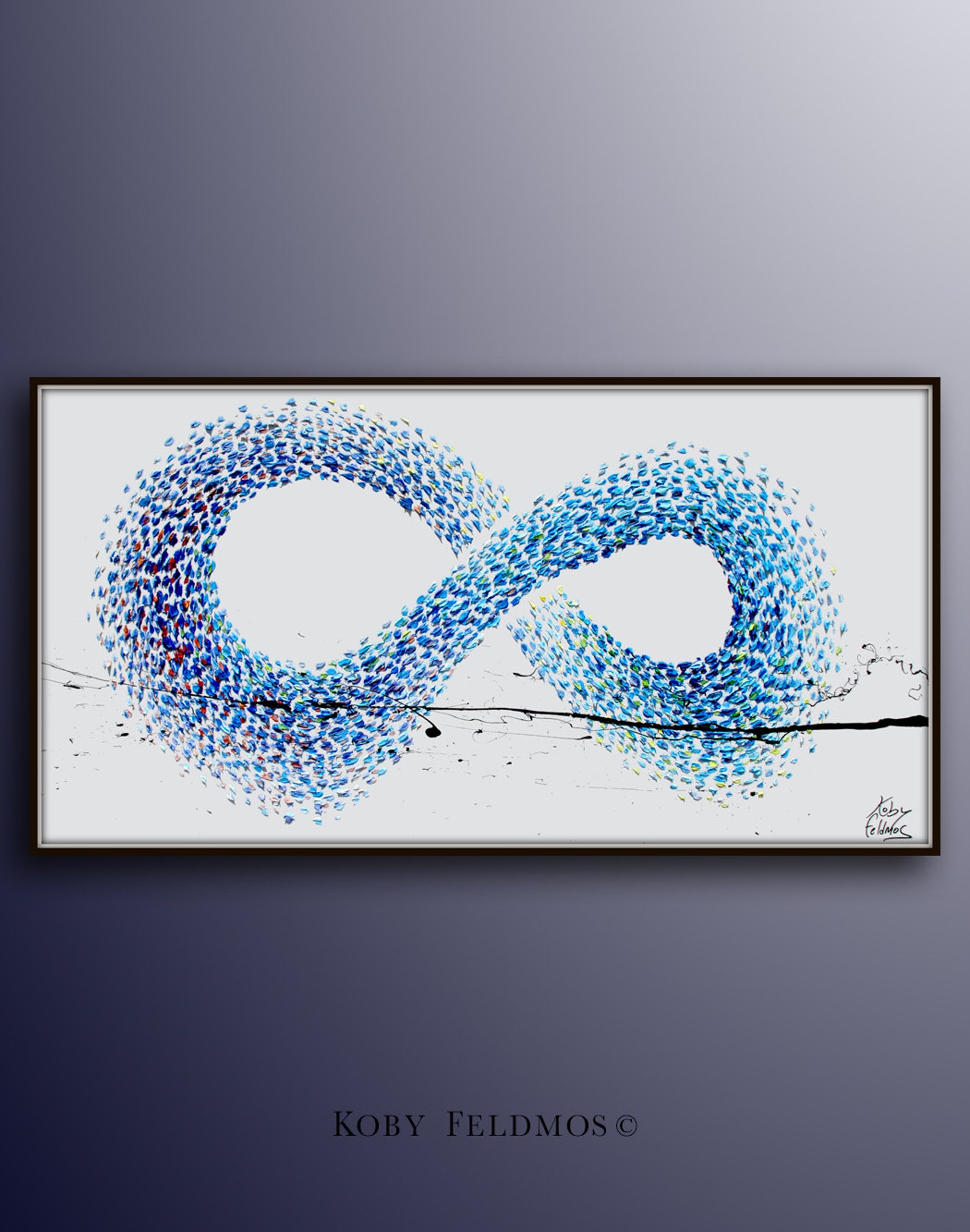 Abstract Painting 55 Infinity Symbol Original Abstract Oil Painting ...