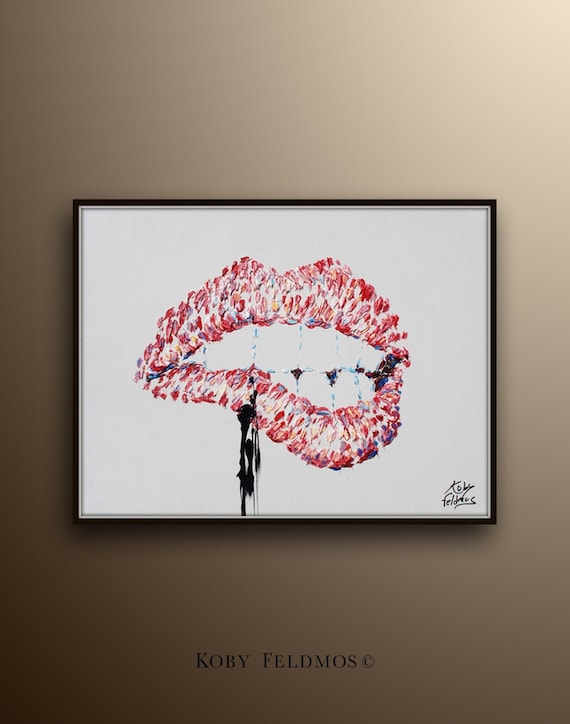 Biting Lip Painting