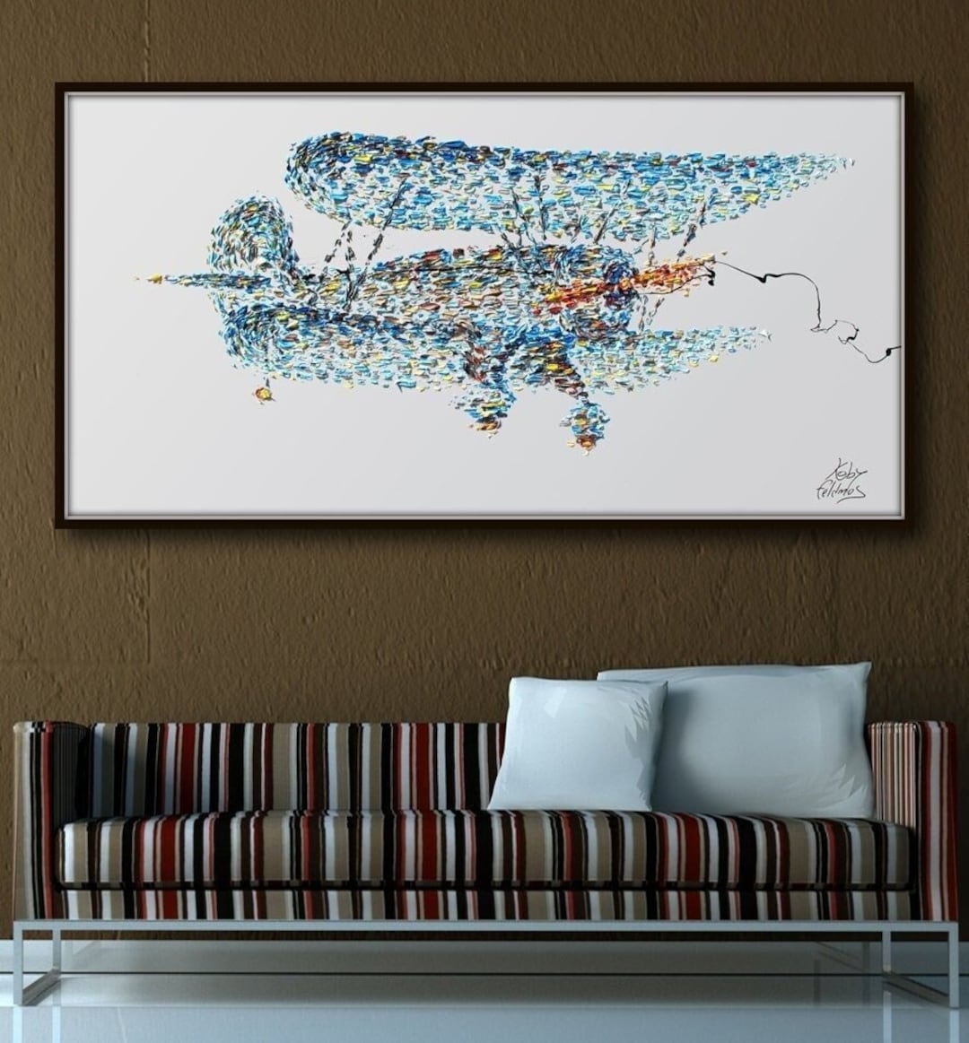 Peinture avion 55 peinture rétro style vintage peinture - Etsy France