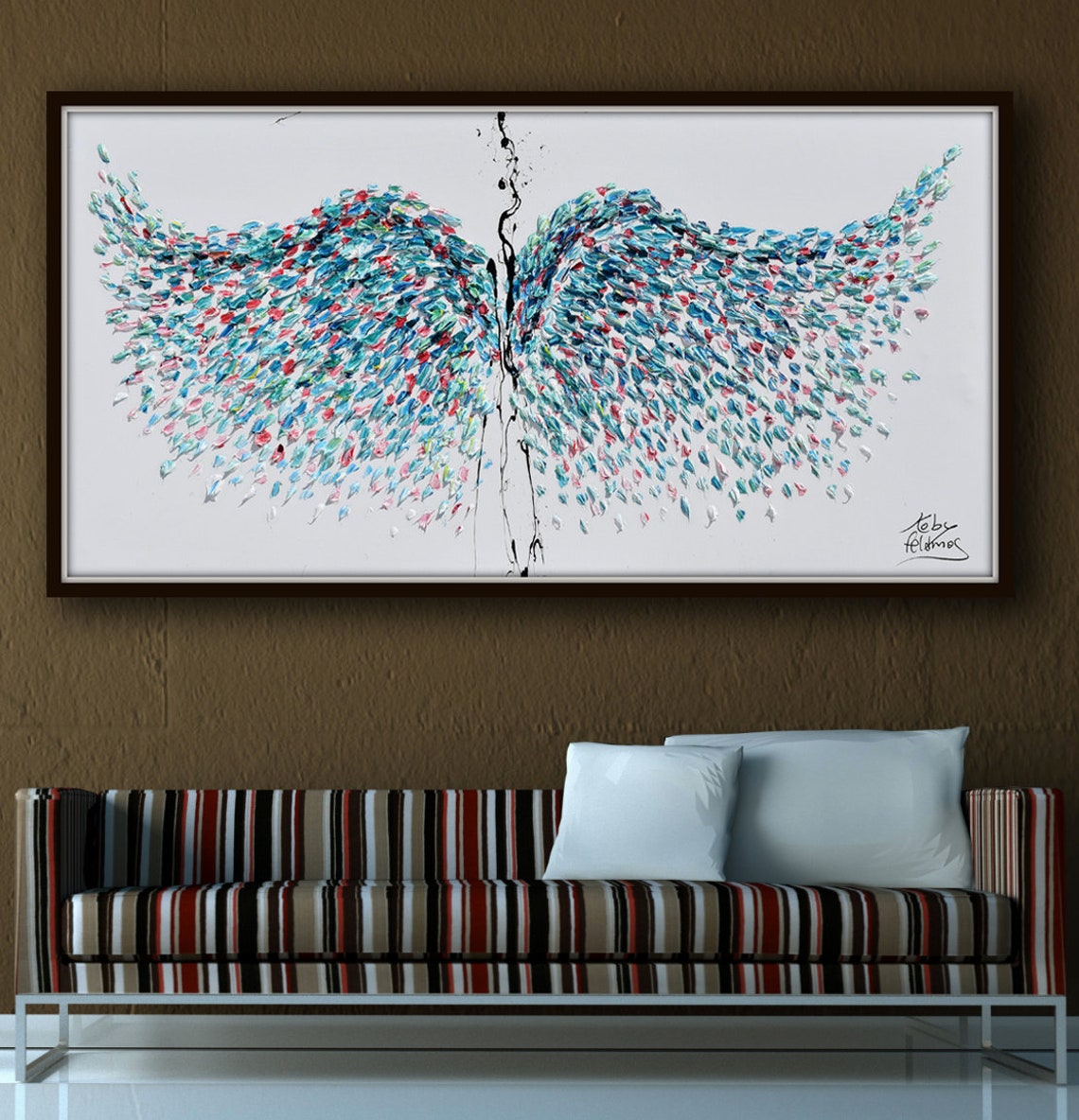 Angel Wings 55 Beautiful Turquoise Color of Wings - Etsy