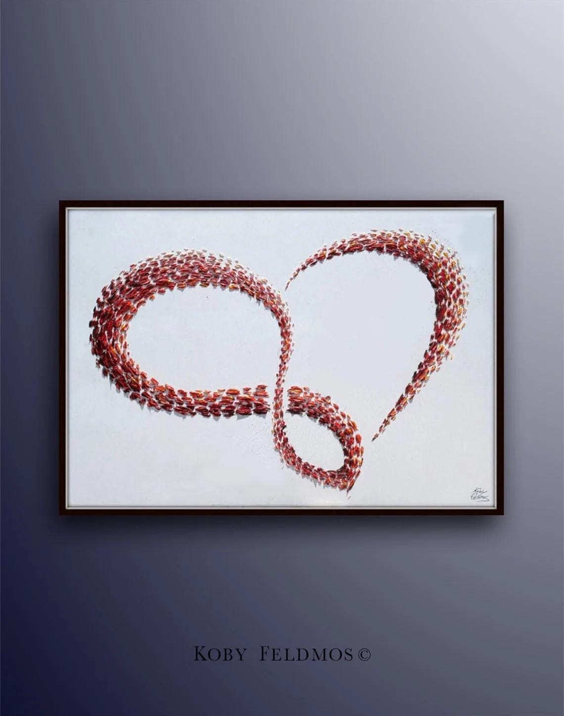 Infinity Love 40" Infinity Symbol Original Abstract Oil Acrylic ...