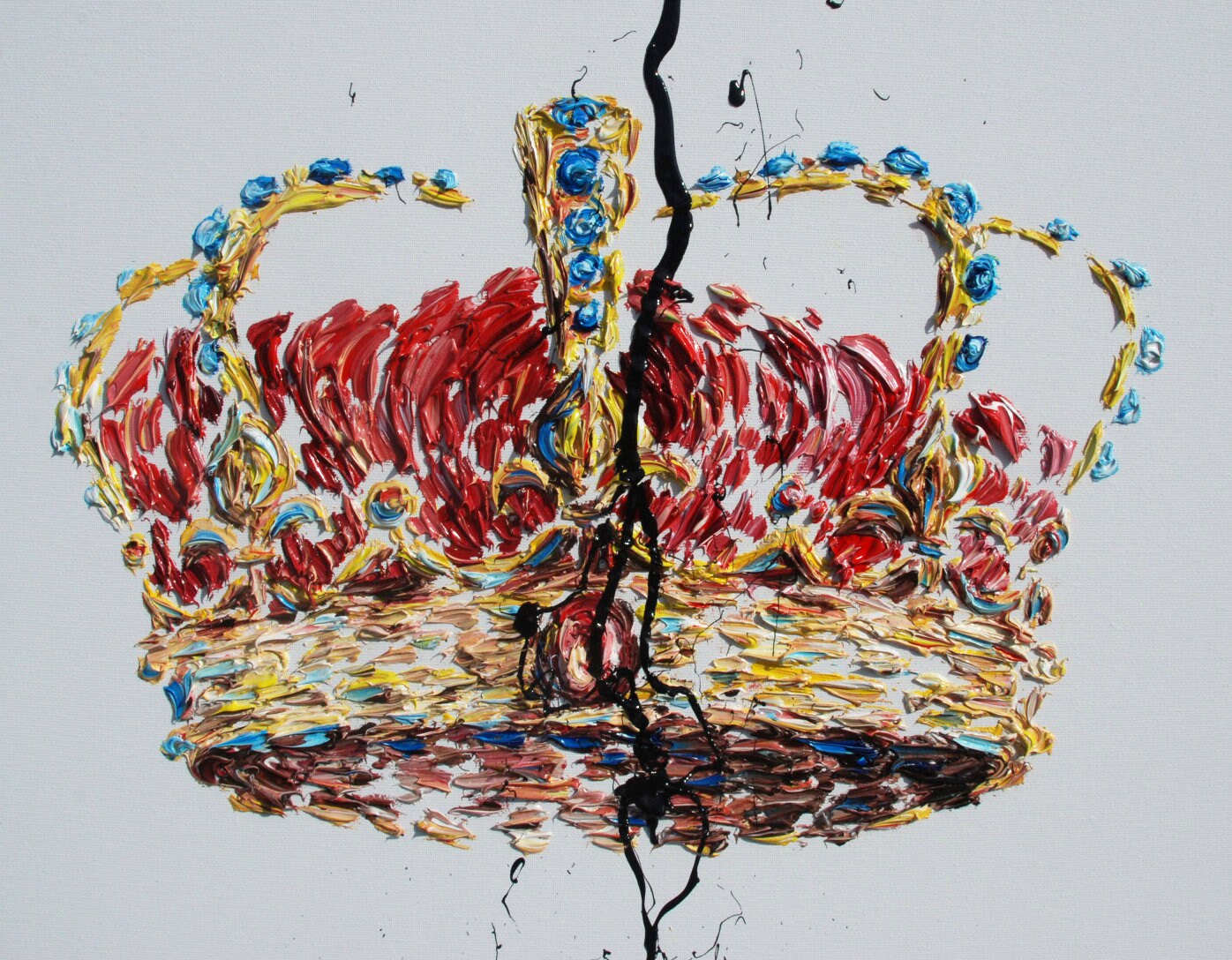 Crown painting 35 Original artwork painting Extremely | Etsy