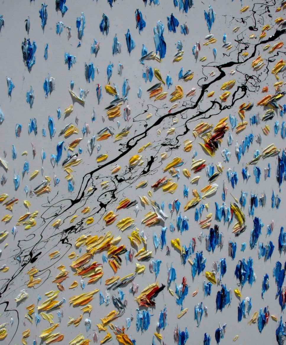 Painting 35 Lightning Abstract Painting Original Oil - Etsy