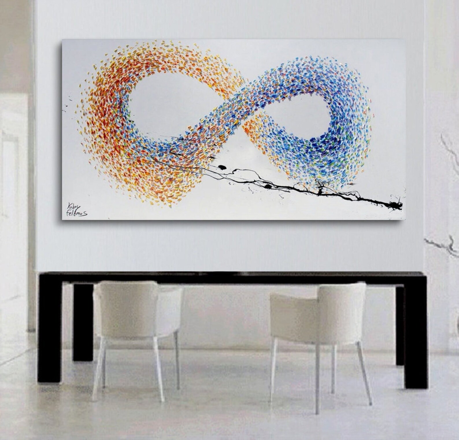 Abstract Painting 67 Infinity Symbol Feng Shui Cold - Etsy