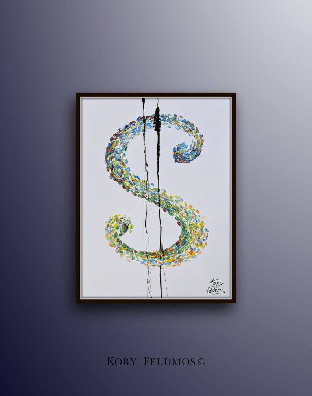 Painting 40" - Money Wealth, Original Artwork on Canvas, Oil Painting ...