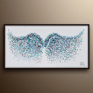 Angel Wings 55" Beautiful Turquoise Color of Wings, Relaxing Vibes and ...