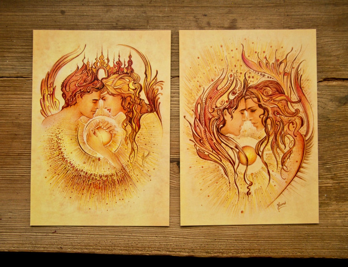 Love Angels Intimacy Magical Woman Man Couple Protection - Etsy