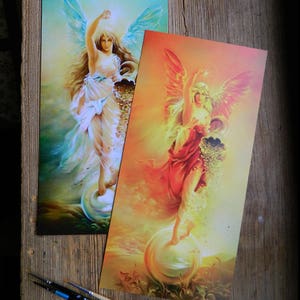 Art Print Fortune Angel Goddess Abundance Wealth Balance Riches Horn ...