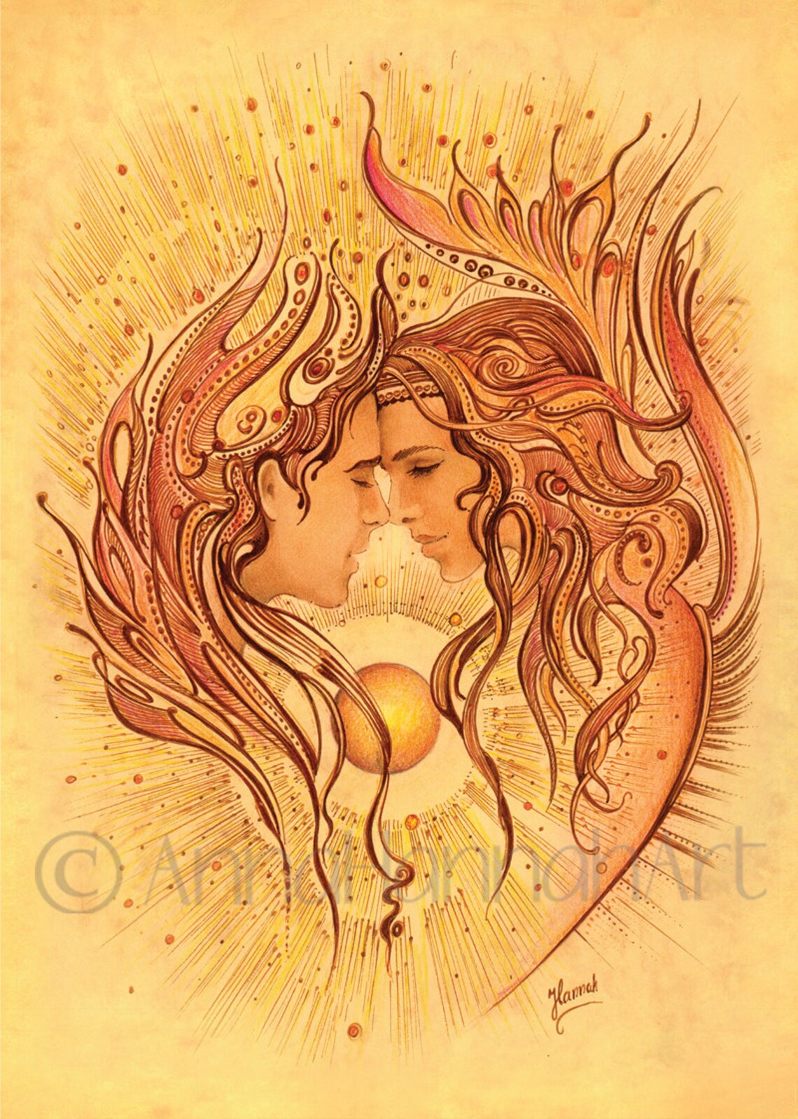 Love Angels Intimacy Magical Woman Man Couple Protection - Etsy
