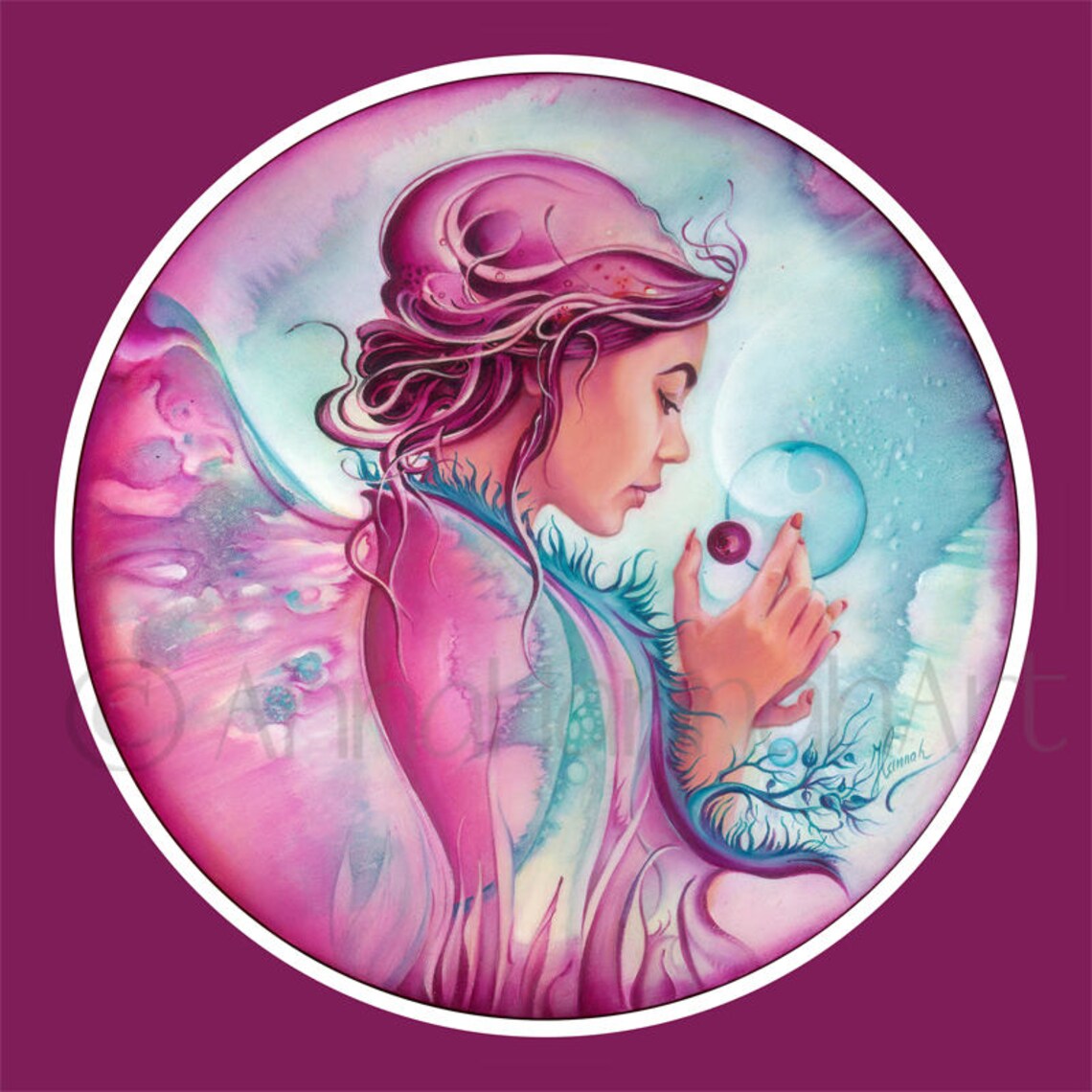 Angel Heal Gaia Earth Day Beautiful Woman Spiritual Portrait | Etsy