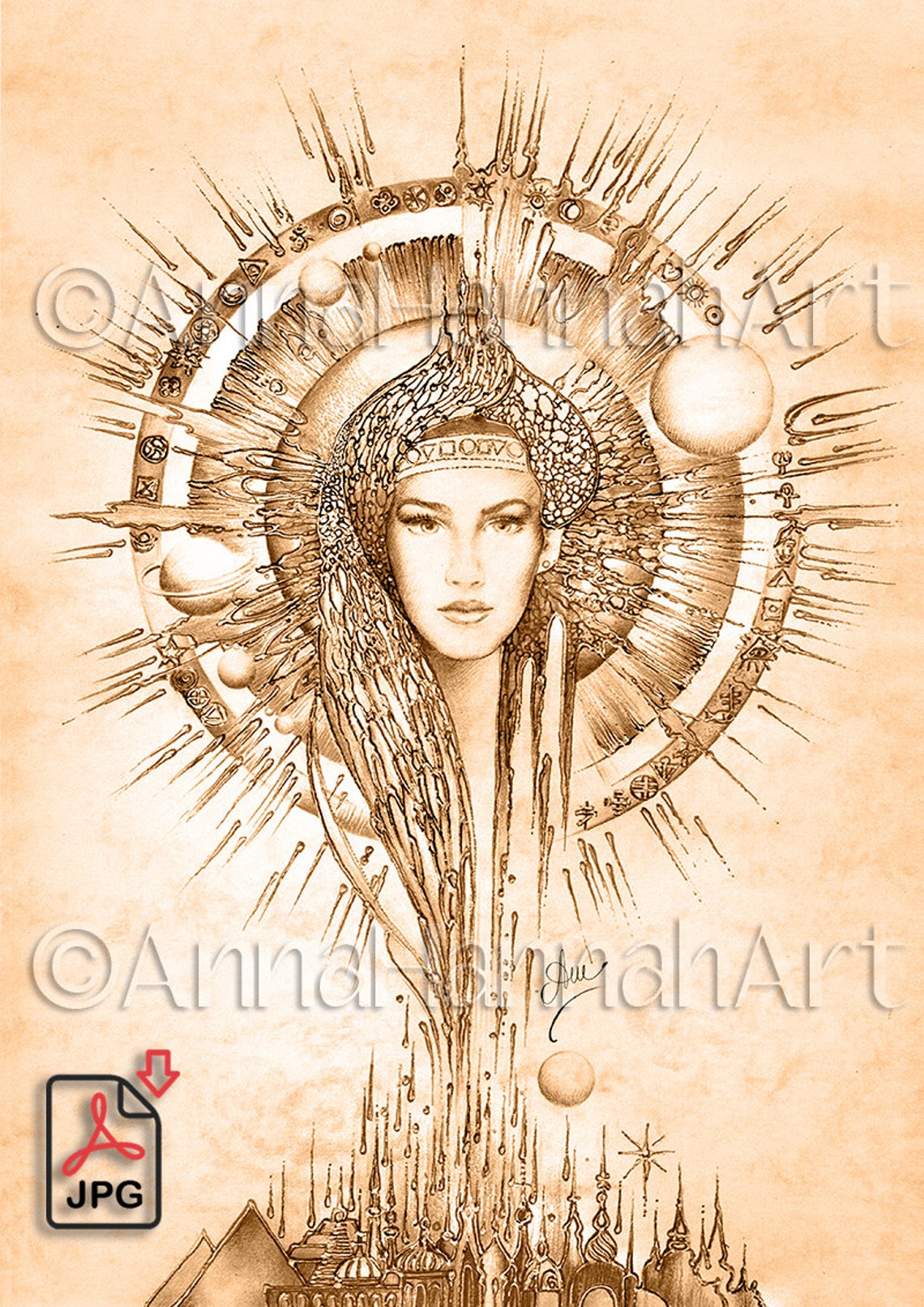 Gaya:"mother of the World"a3/a4 Pdf/greyscale/jpgsepia/instant Instant ...