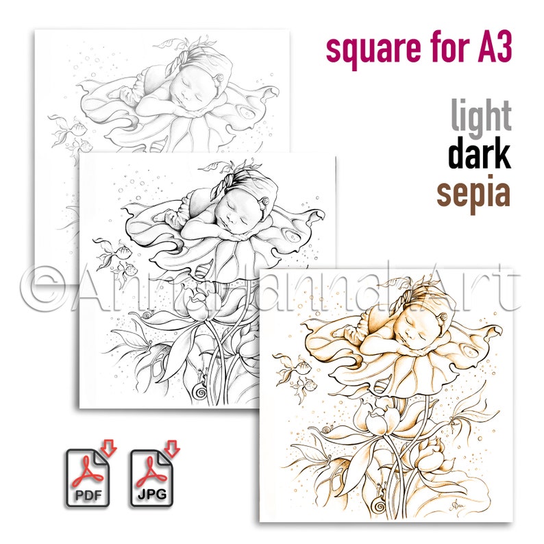 LOTUS Children:lotus Birth Square A4/A3/PDF/ - Etsy