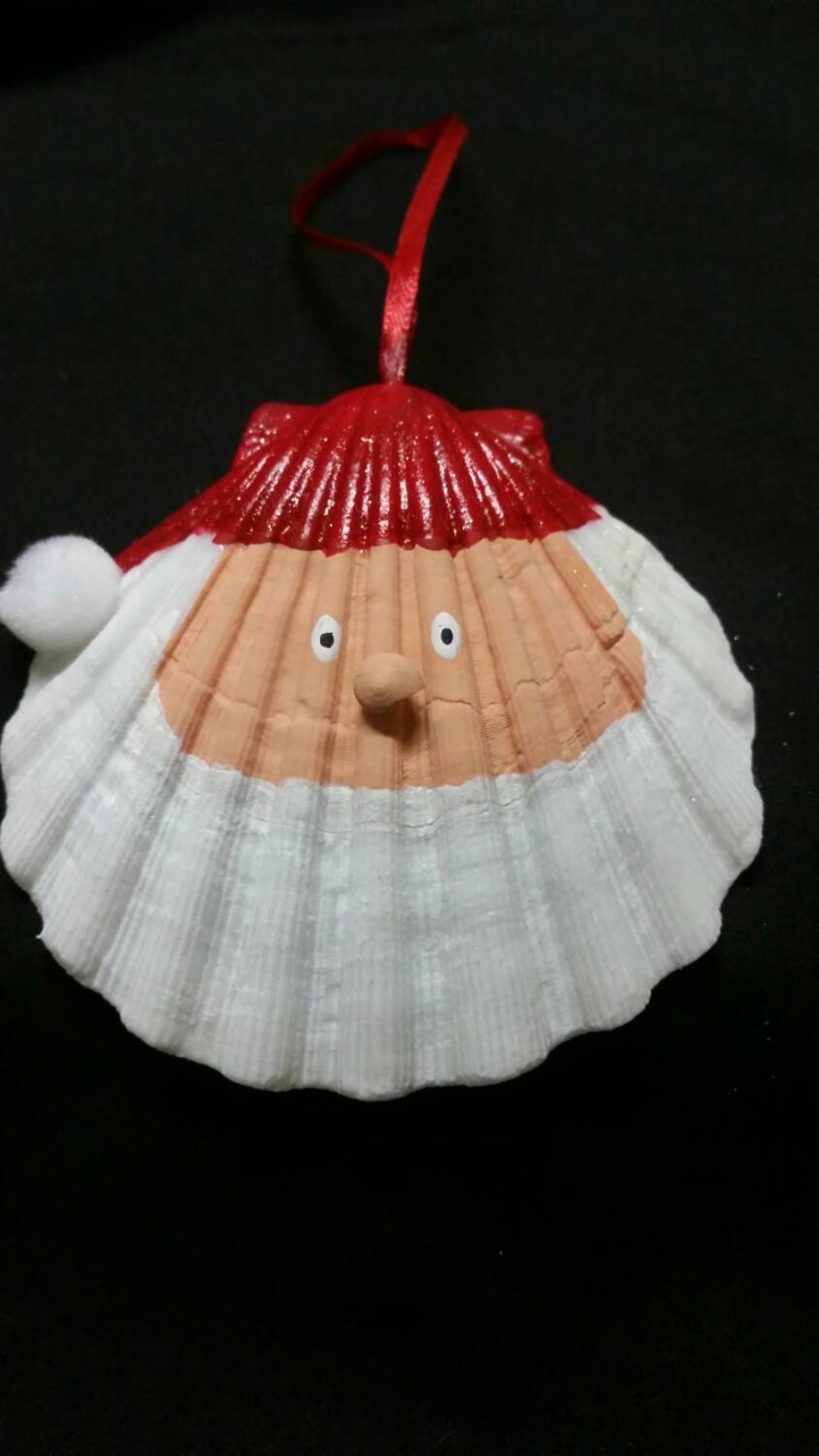 A Santa Claus Seashell Ornament - Etsy