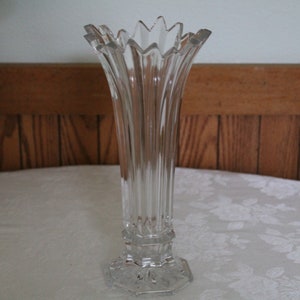 Flared Crystal Vase Vintage Floristware and Home Decor - Etsy